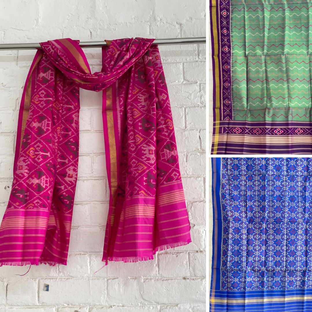 Handwoven Patola single ikkat Dupattas – Bijoi